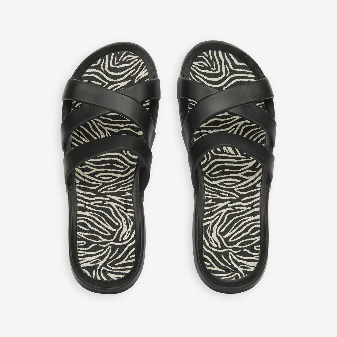 Pool slides for women - Slap 500 zeb 1 black – Decathlon Kosovo