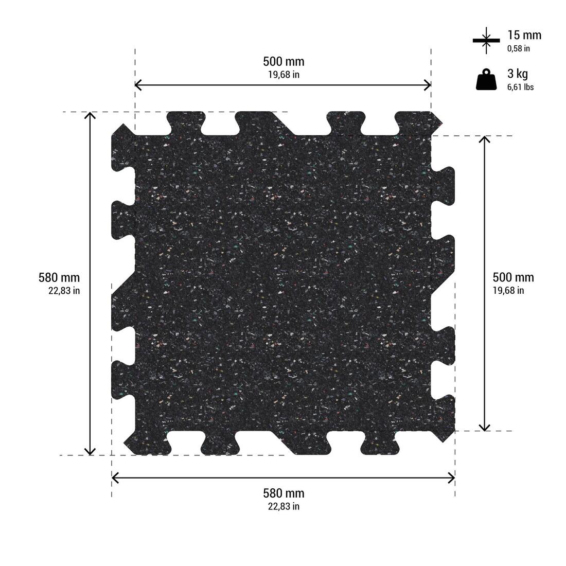 Modular Weight Training Floor 58 x 58 cm – Decathlon Kosovo