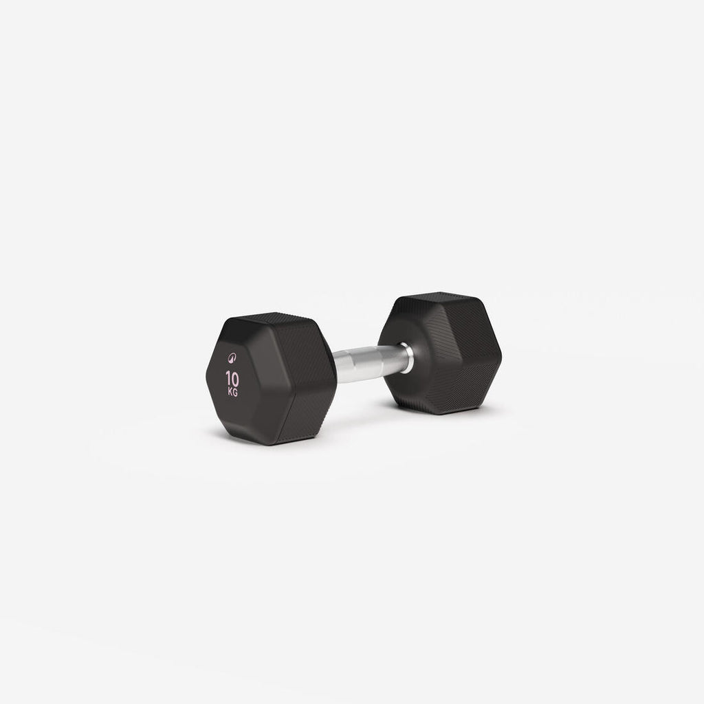 Cross Training and Weight Training 10 kg Hex Dumbbell - Black ...