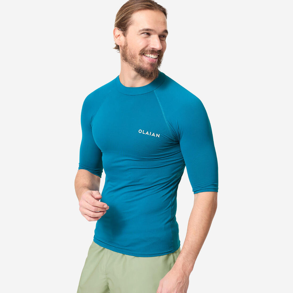 100 Men's Short Sleeve UV Protection Surfing Top T-Shirt – Decathlon Kosovo
